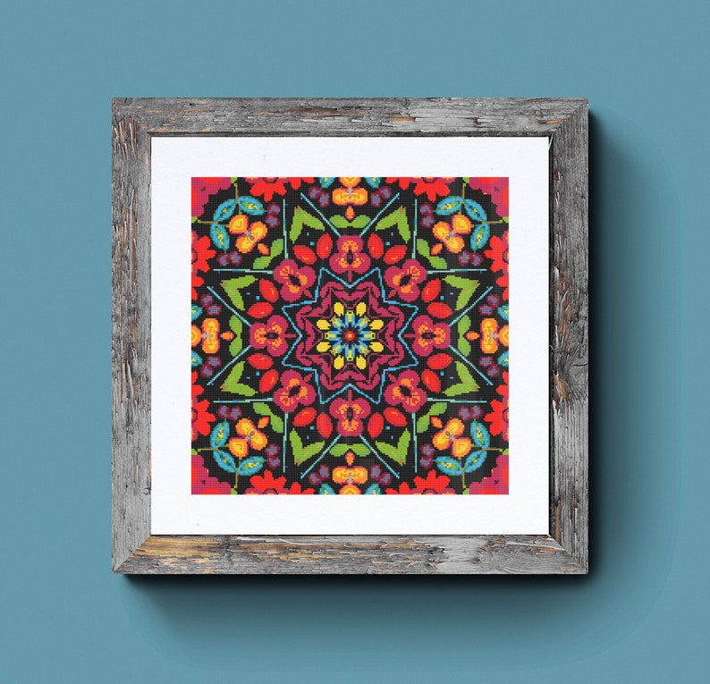 Mandala Cross Stitch Pattern Pdf Instant Download Geometric Counted ...