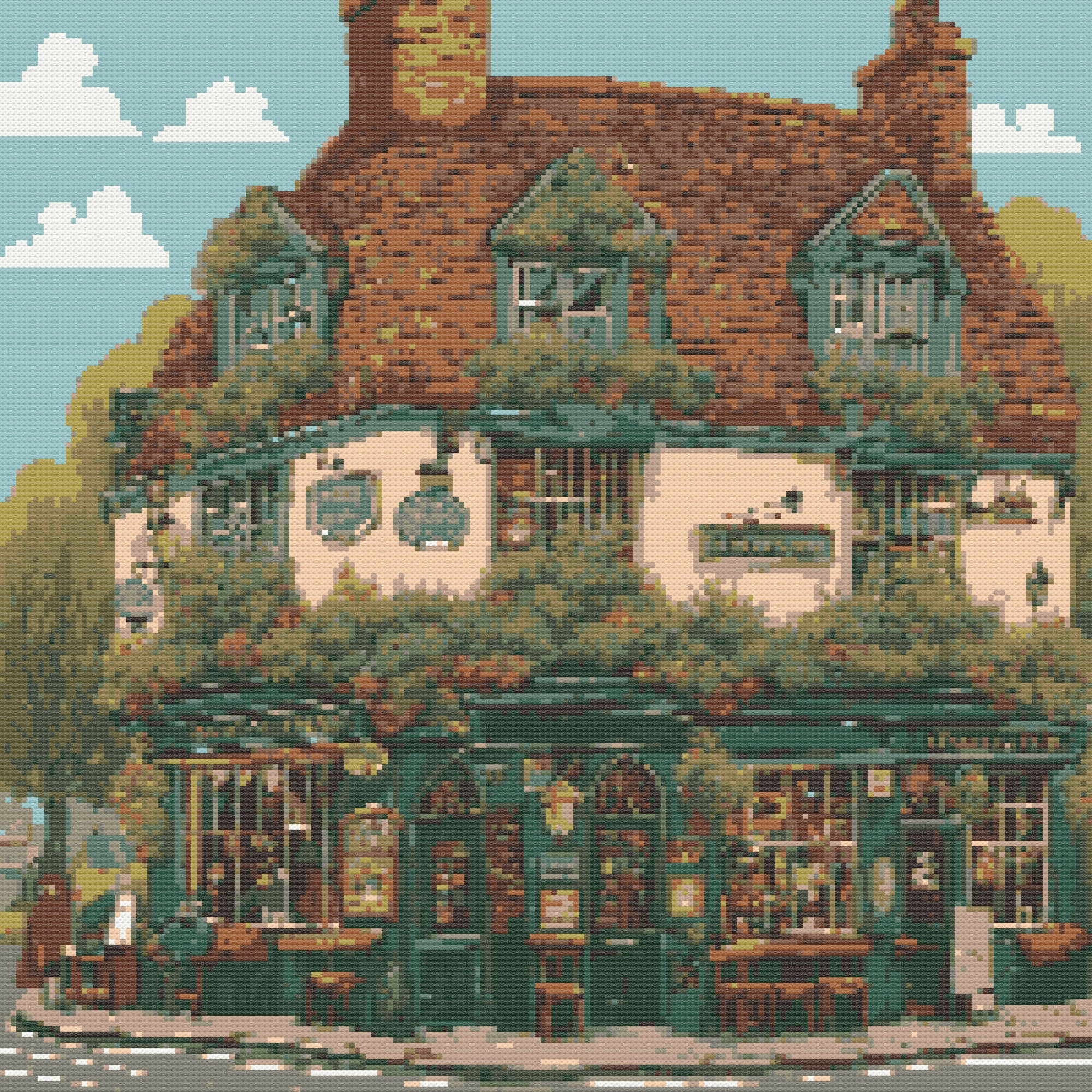 English Pub Cross Stitch Pattern Pdf Instant Download England Counted ...