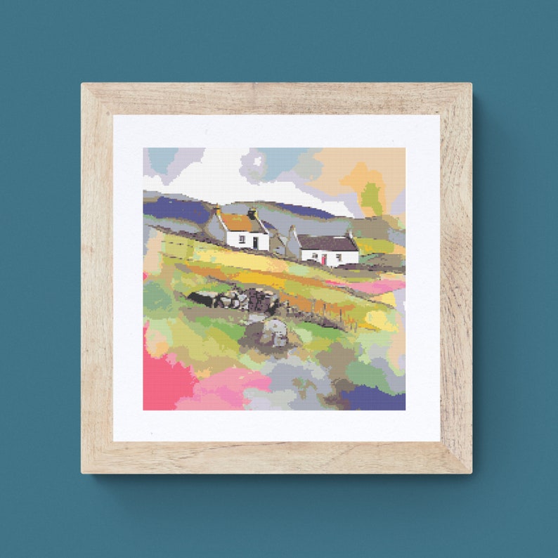 Scottish Croft Cross Stitch Pattern Pdf Instant Download Watercolour ...
