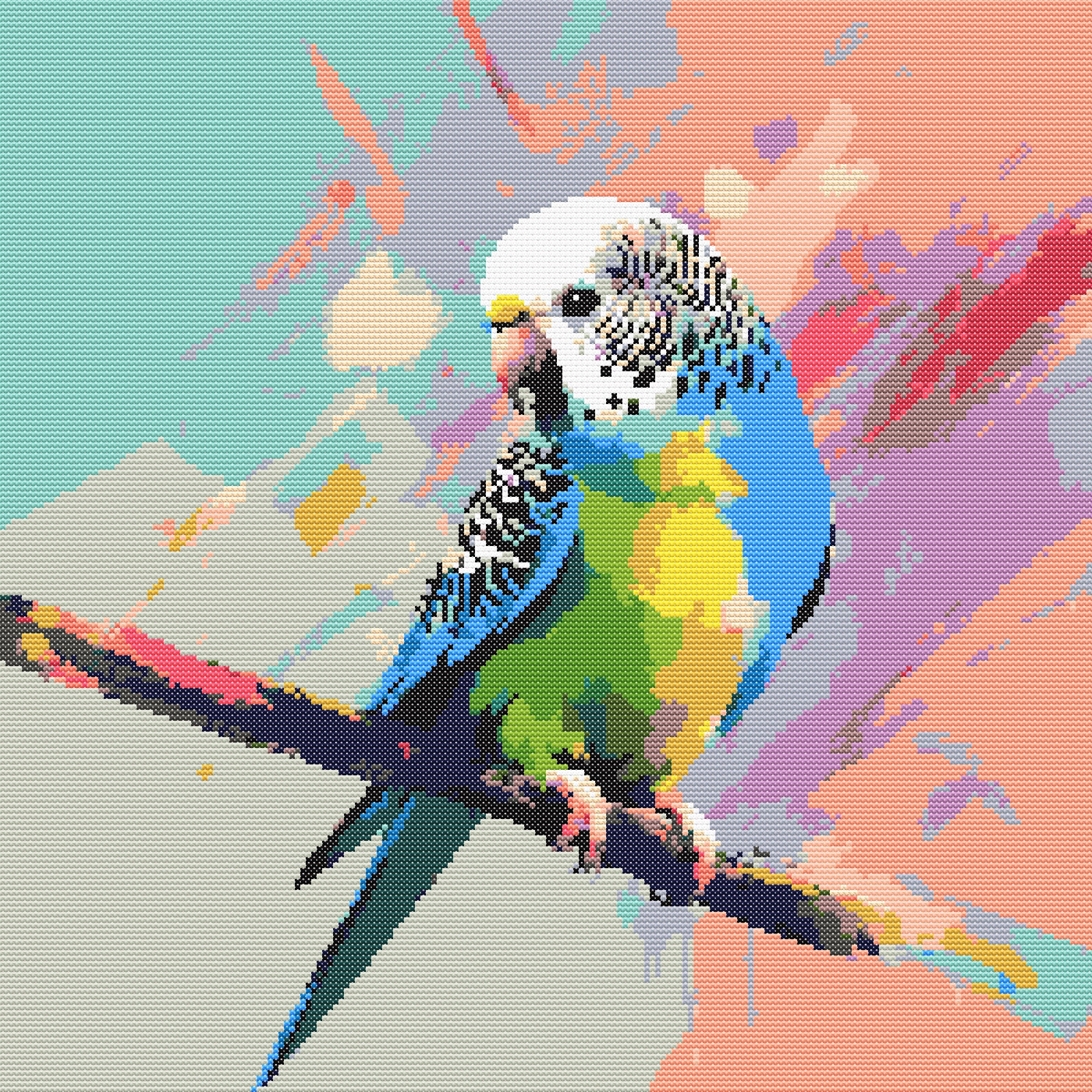 Budgie Cross Stitch Pattern Pdf Instant Download Counted Cross Stitch ...