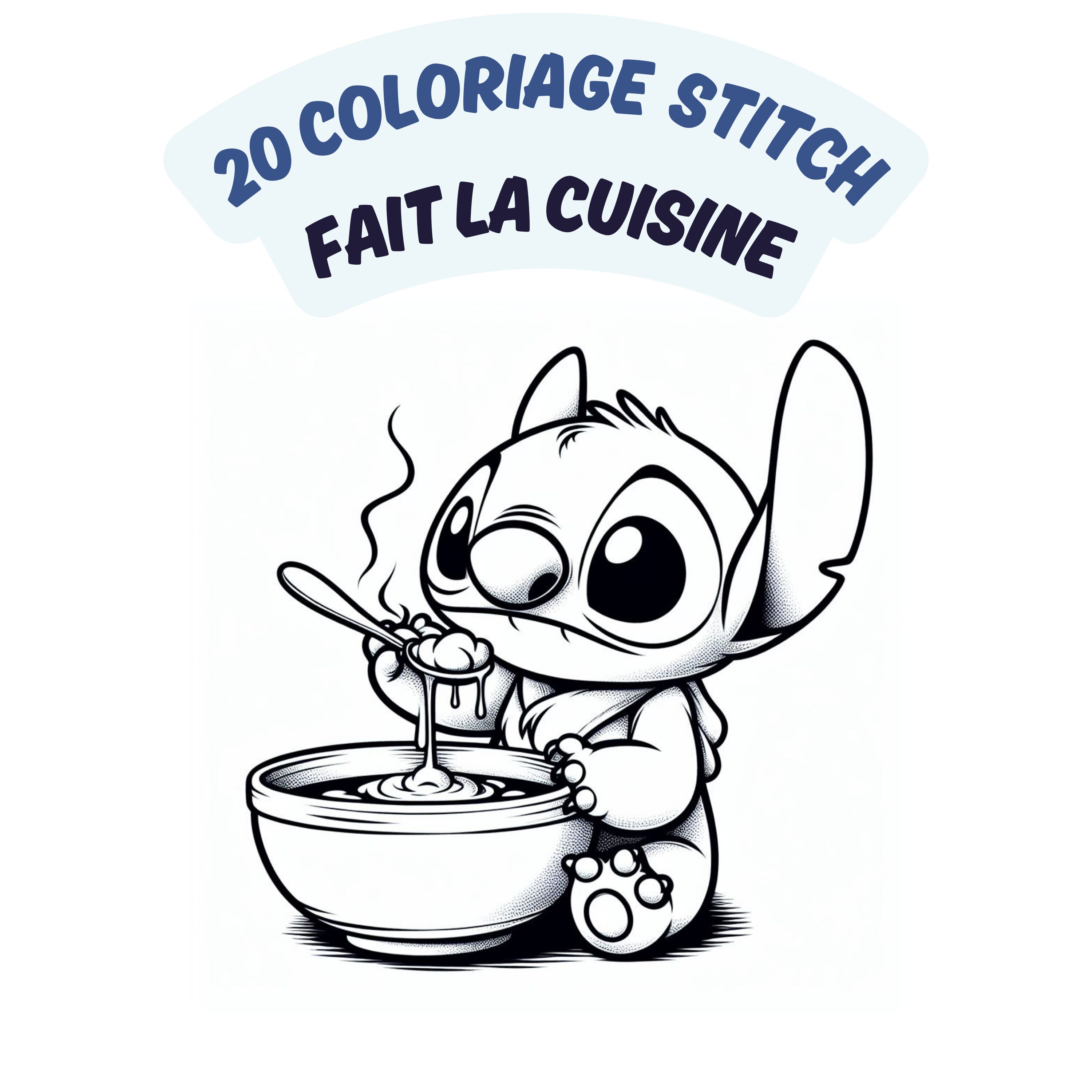20 Adorable Stitch Cooking-themed Coloring Pages - Etsy