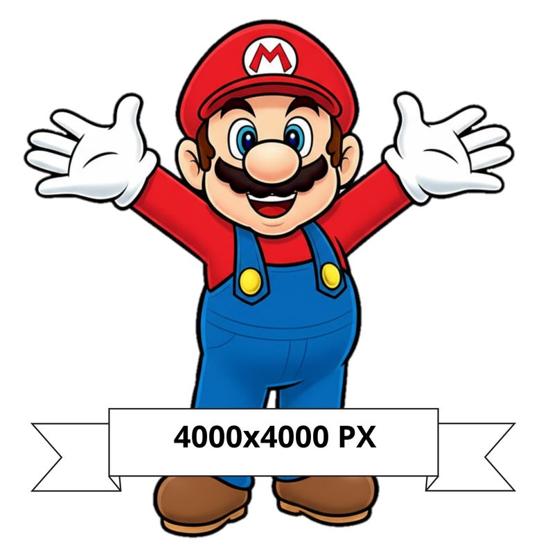 High-resolution 4000x4000 Mario PNG | Super Mario Bros Clipart With ...