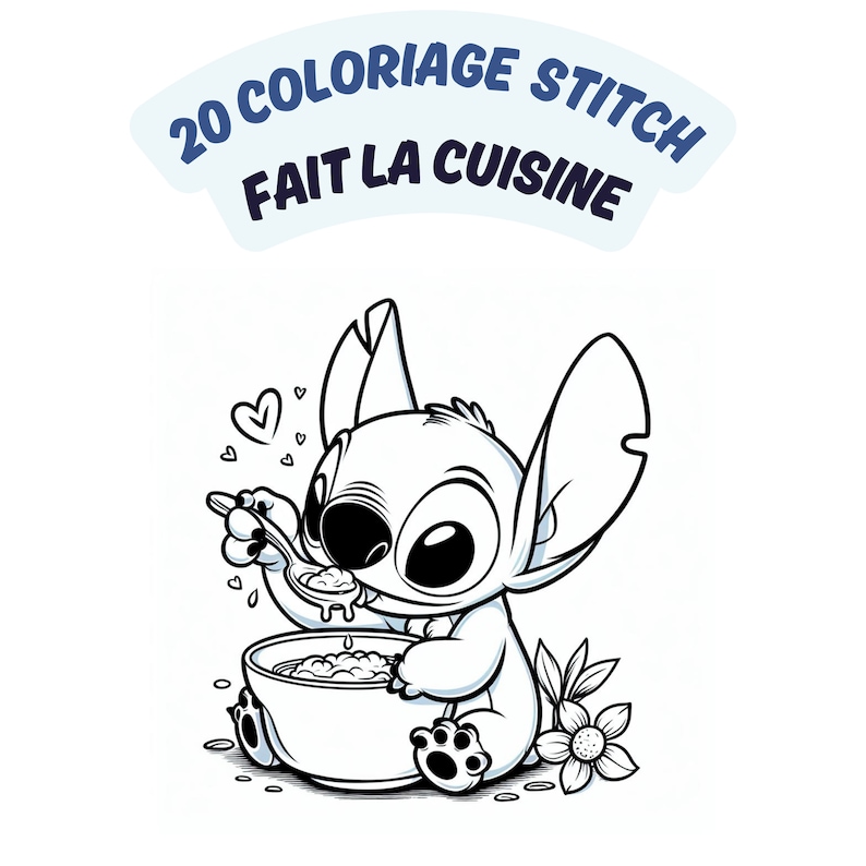 20 Adorable Stitch Cooking-themed Coloring Pages - Etsy