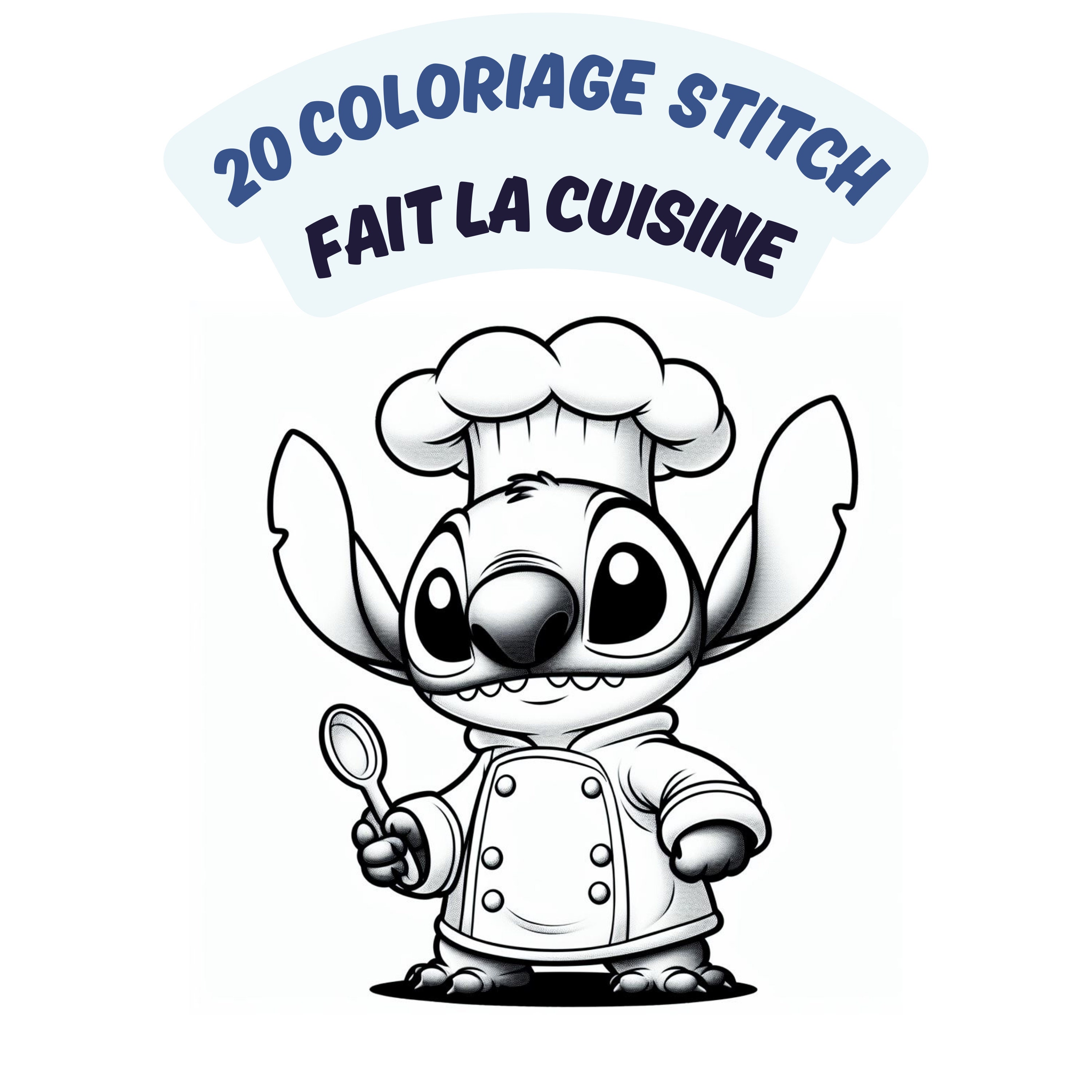 20 Stitch Cooking Coloring Pages - Etsy Australia