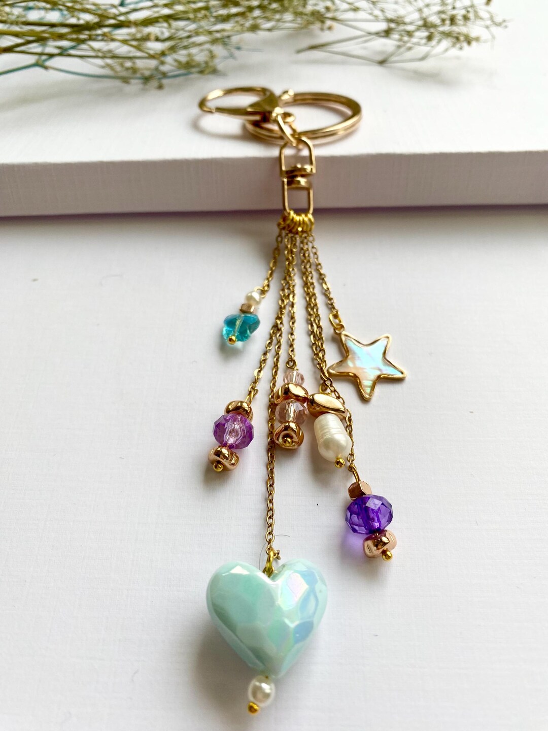 Key Bag, Charm Keychain, Summer Gift Idea, Gift for Her, Bag Charm for ...
