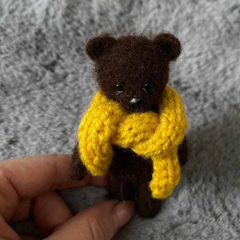 Felt Teddy Bear - Etsy