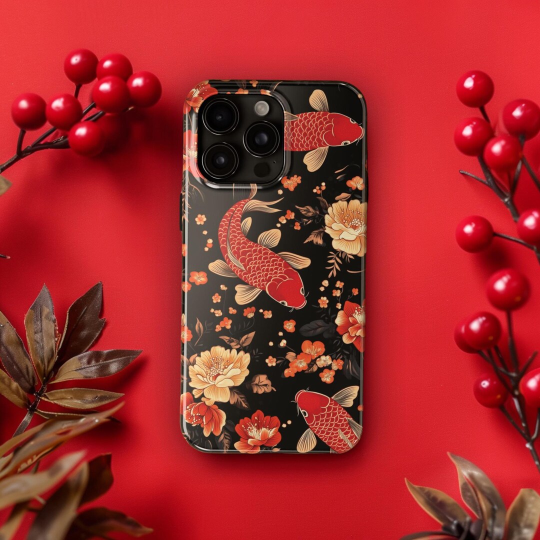 Koi Fish Phone Case Japanese Art Phone Case Chinese Mythology Phone ...