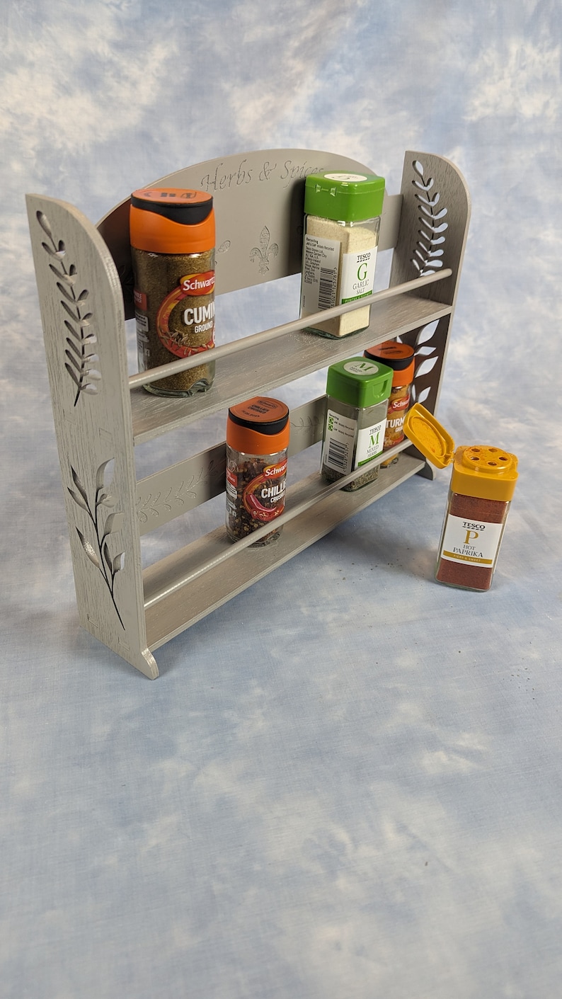 Elegant 14 Jar Spice Rack - Laser Cut File. Svg, Dxf, Lbrn2, Xcs, Ai ...