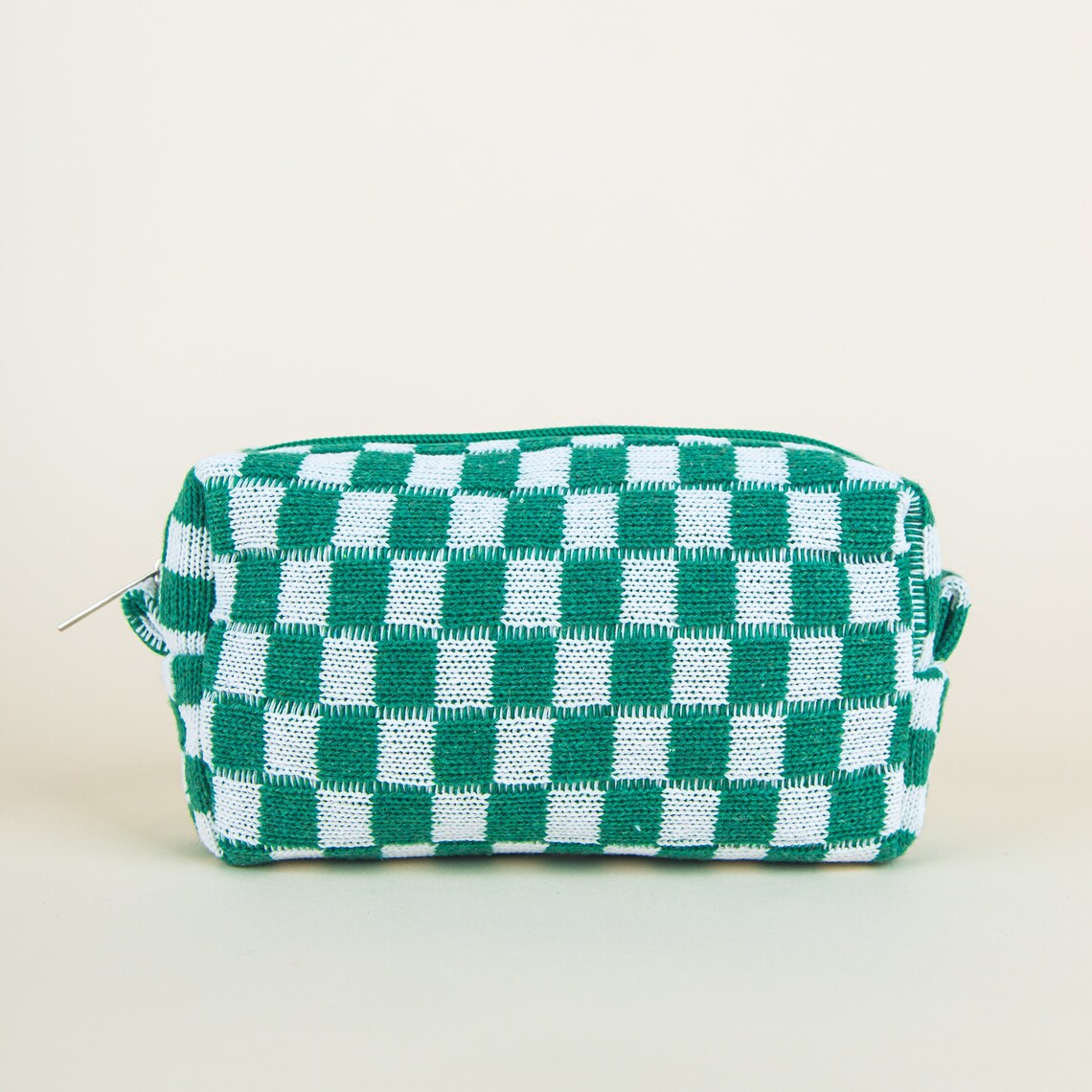 Preppy Green Checkerboard Cosmetic Bag Set Makeup & Toiletry Organizer ...