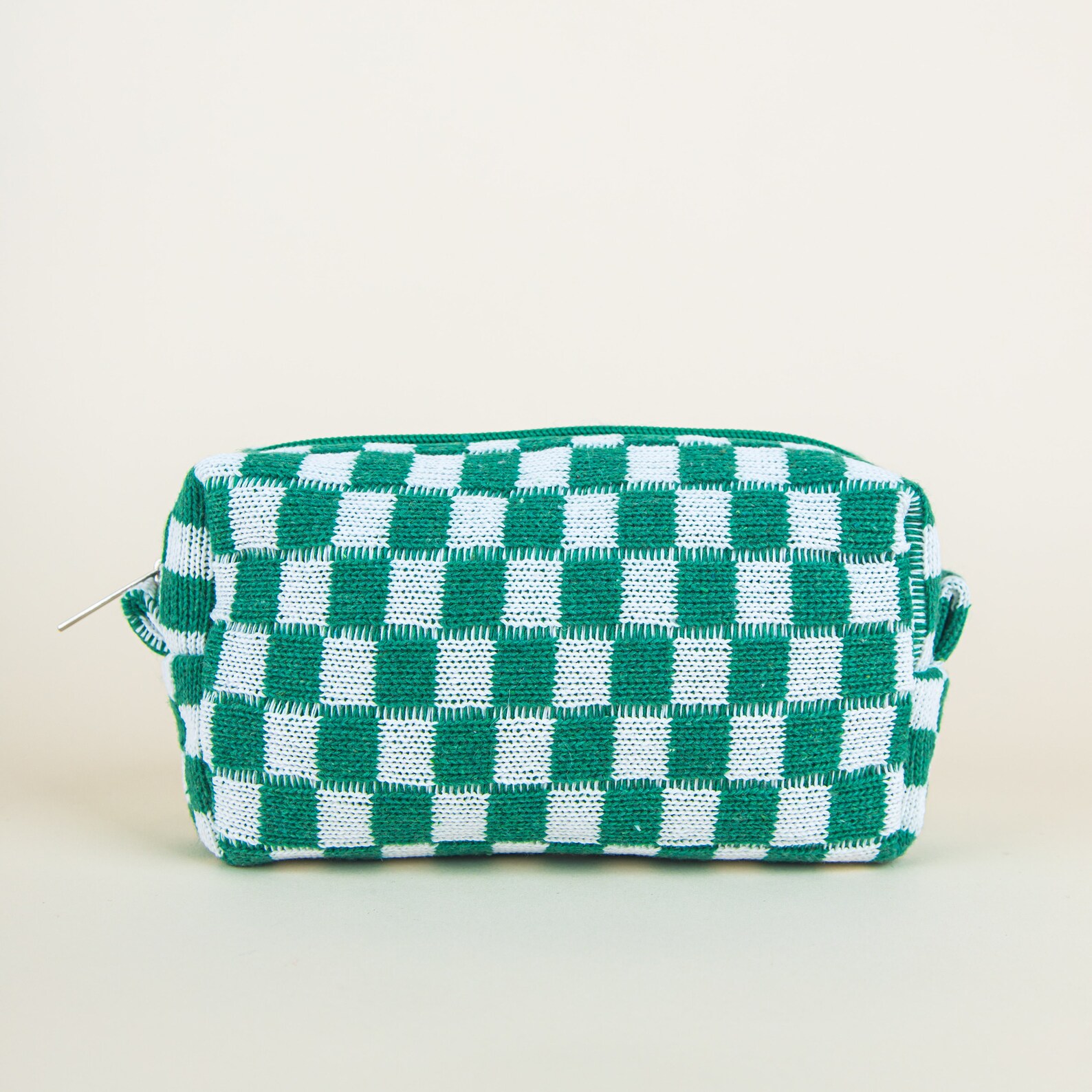 Preppy Green Checkerboard Cosmetic Bag Set Makeup & Toiletry Organizer ...