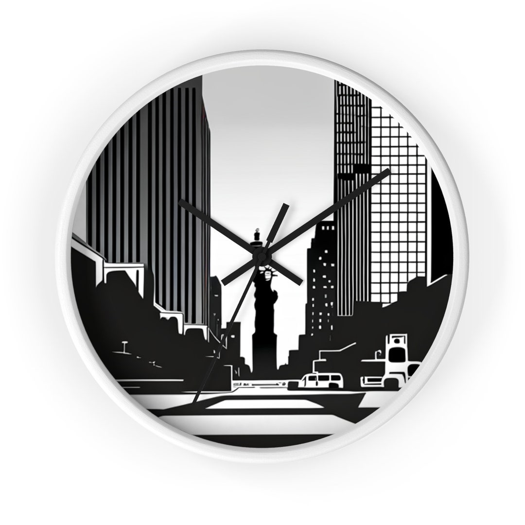 Iconic Skyline: New York City Wall Clock - Etsy