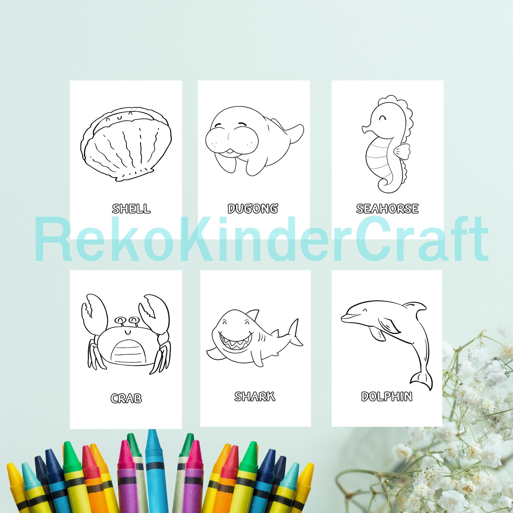 20 Printable Seaanimals Coloring Pages for Kids, Toddlers, Preschoolers ...