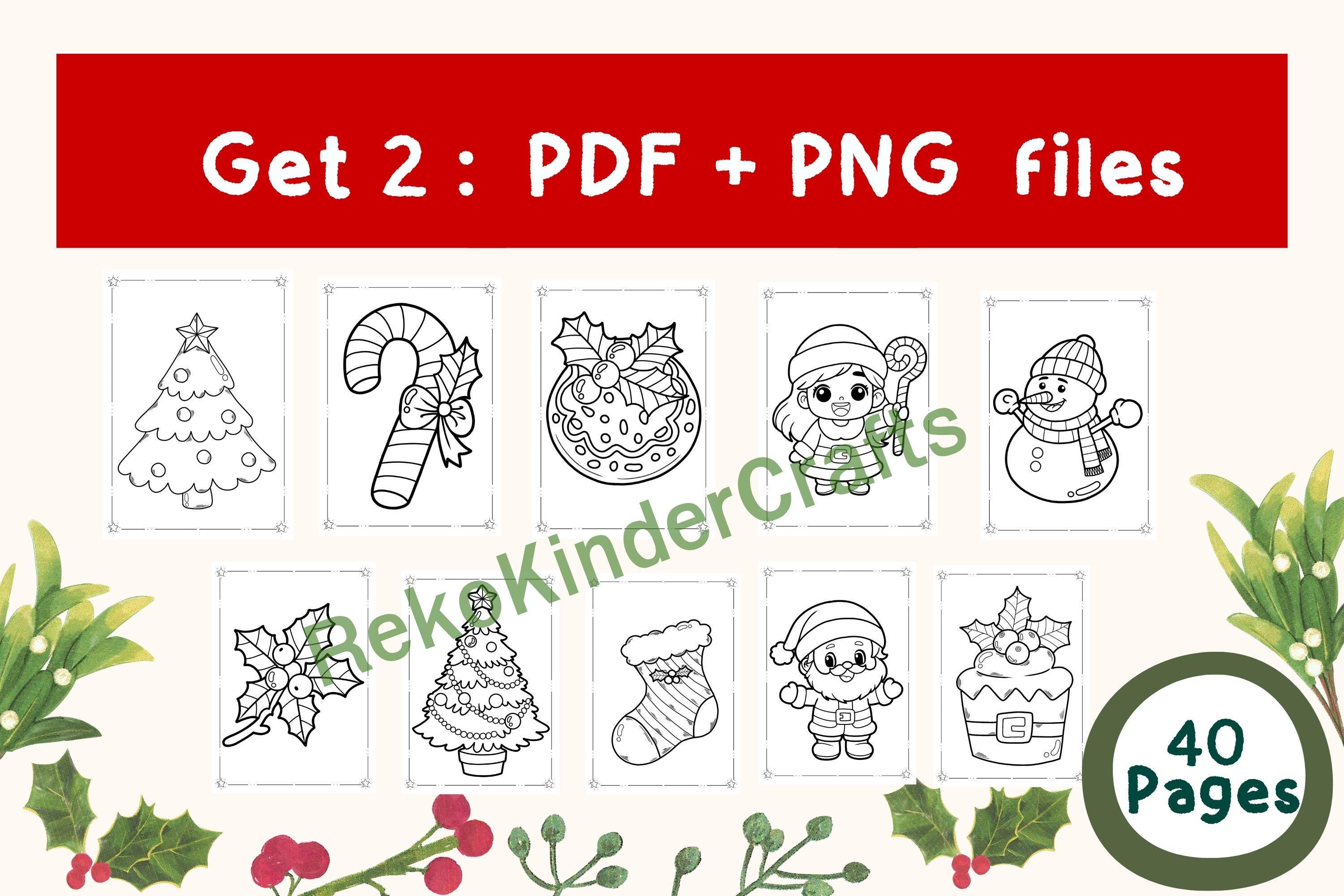 40 Christmas Coloring Pages Fun Holiday Printable Coloring Sheets for ...
