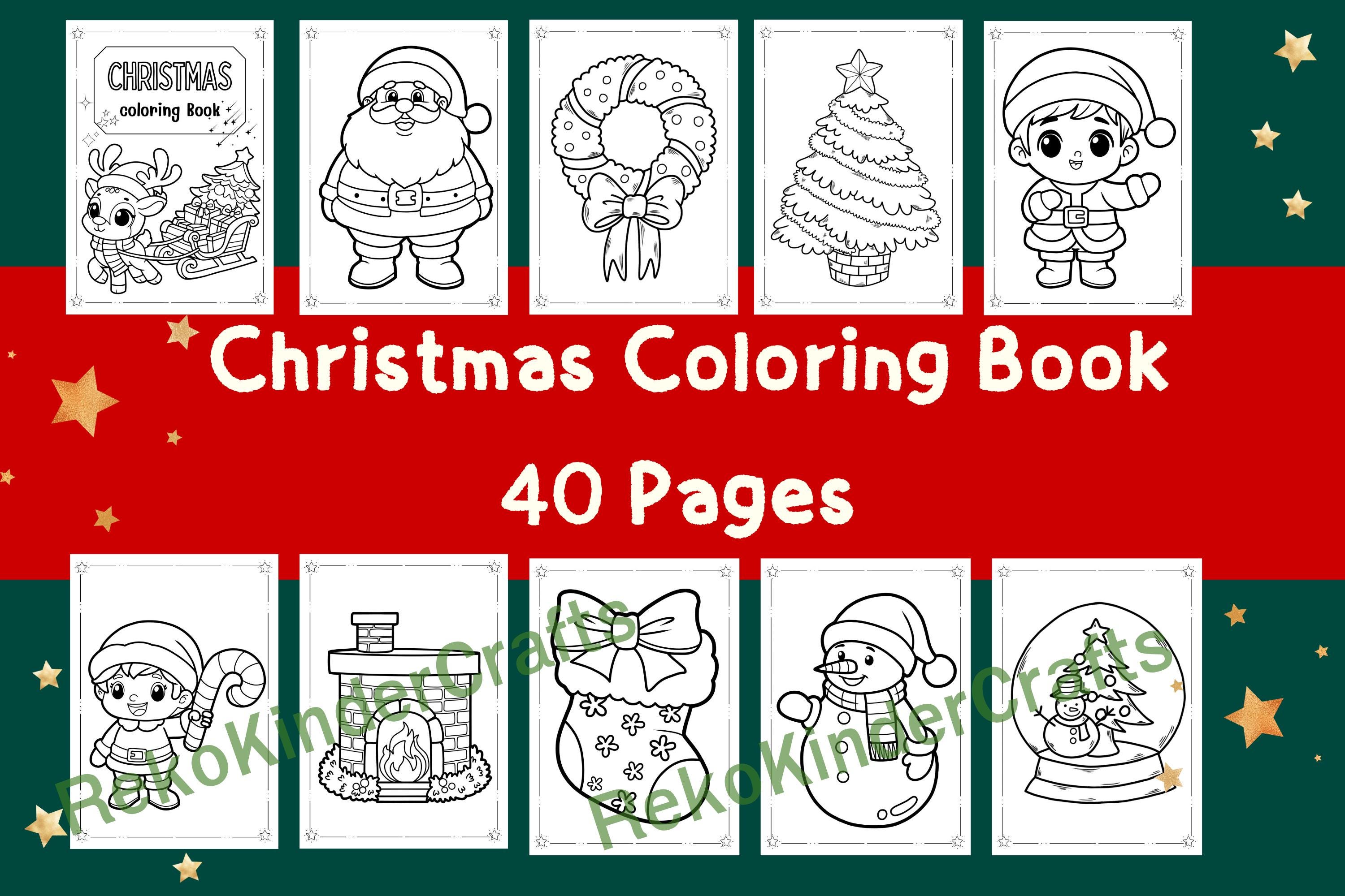 40 Christmas Coloring Pages Fun Holiday Printable Coloring Sheets for ...