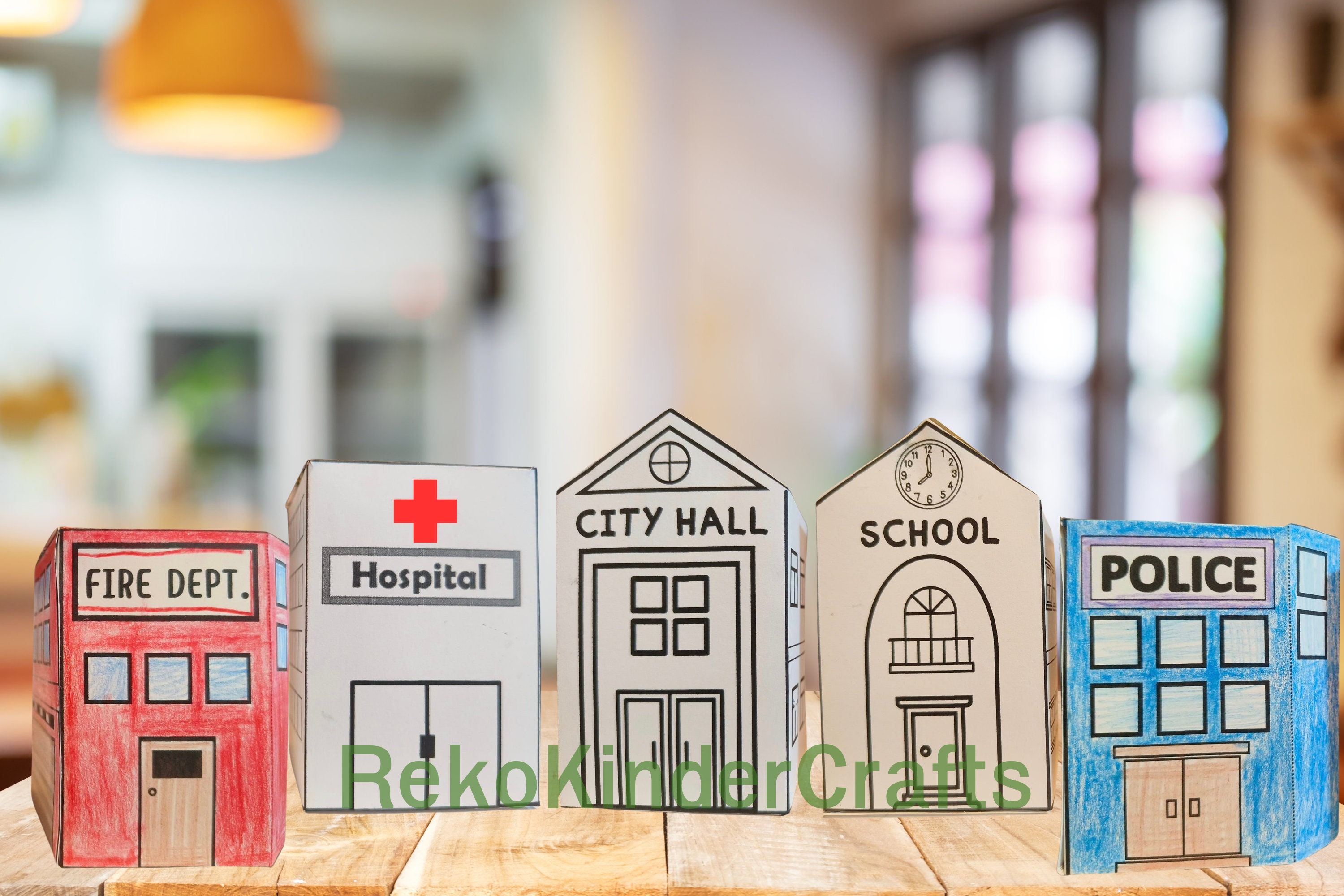 Printable Paper City Craft Sheets - DIY Urban Landscape Templates for ...