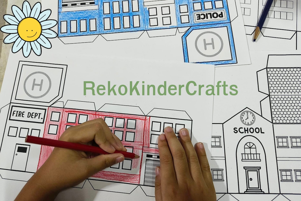 Printable Paper City Craft Sheets - DIY Urban Landscape Templates for ...