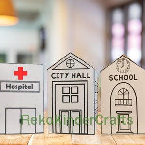 Printable Paper City Craft Sheets - DIY Urban Landscape Templates for ...