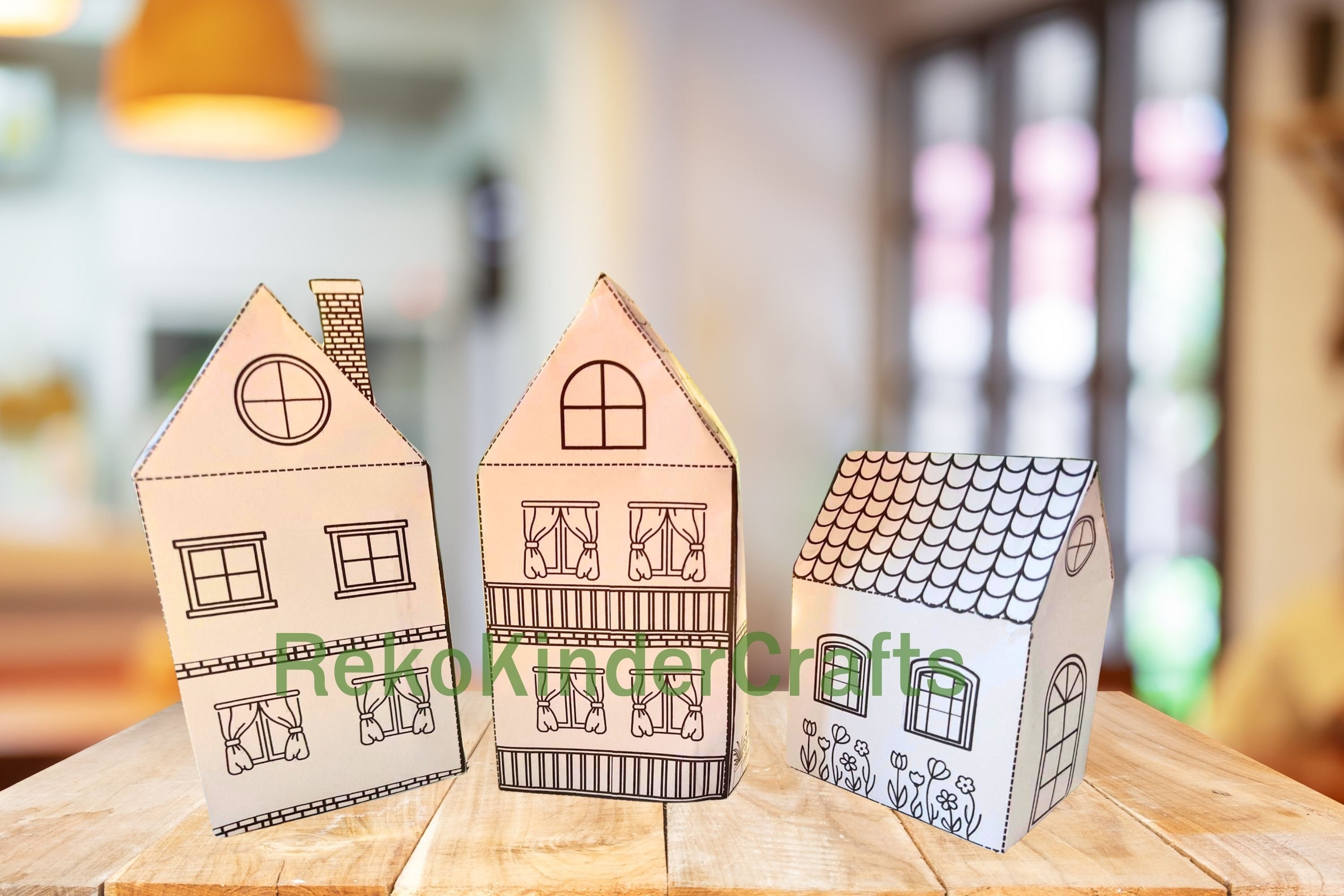 Paper Houses Printable Craft Sheets, Activity Sheets, Paper Craft Kit ...