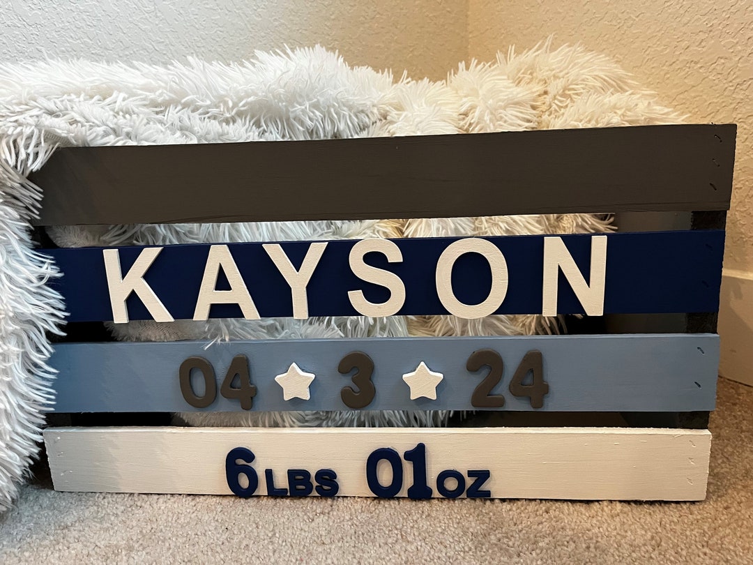 Large Custom Baby Birth Crate - Etsy