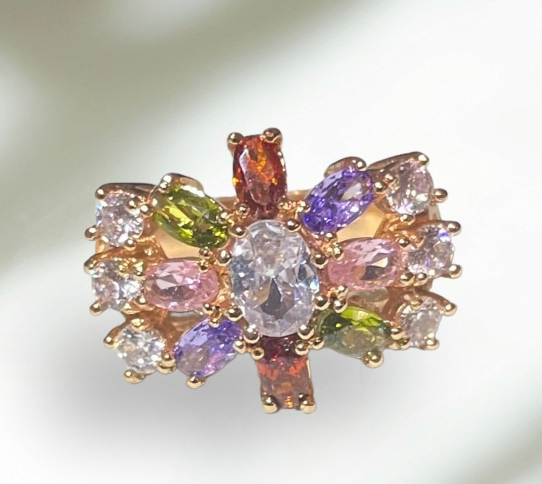 Josephine Women Ring 14k Gold Plated - Etsy