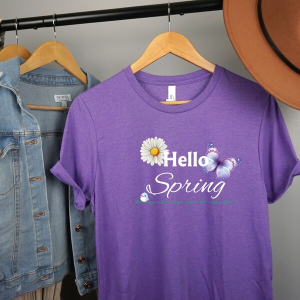 Hello Spring Shirt - Etsy