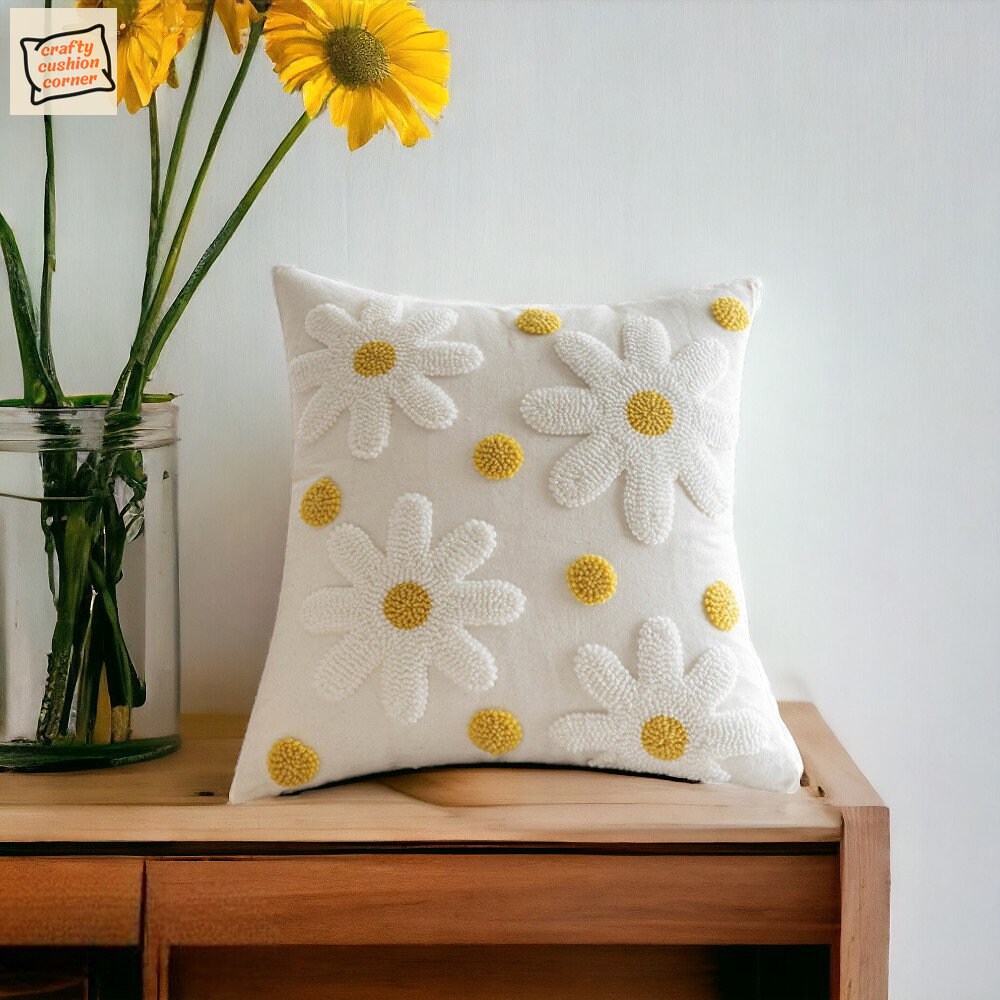 Floral Tufted Cushions,tulips Cushions,handmade Cushion Covers,boho ...