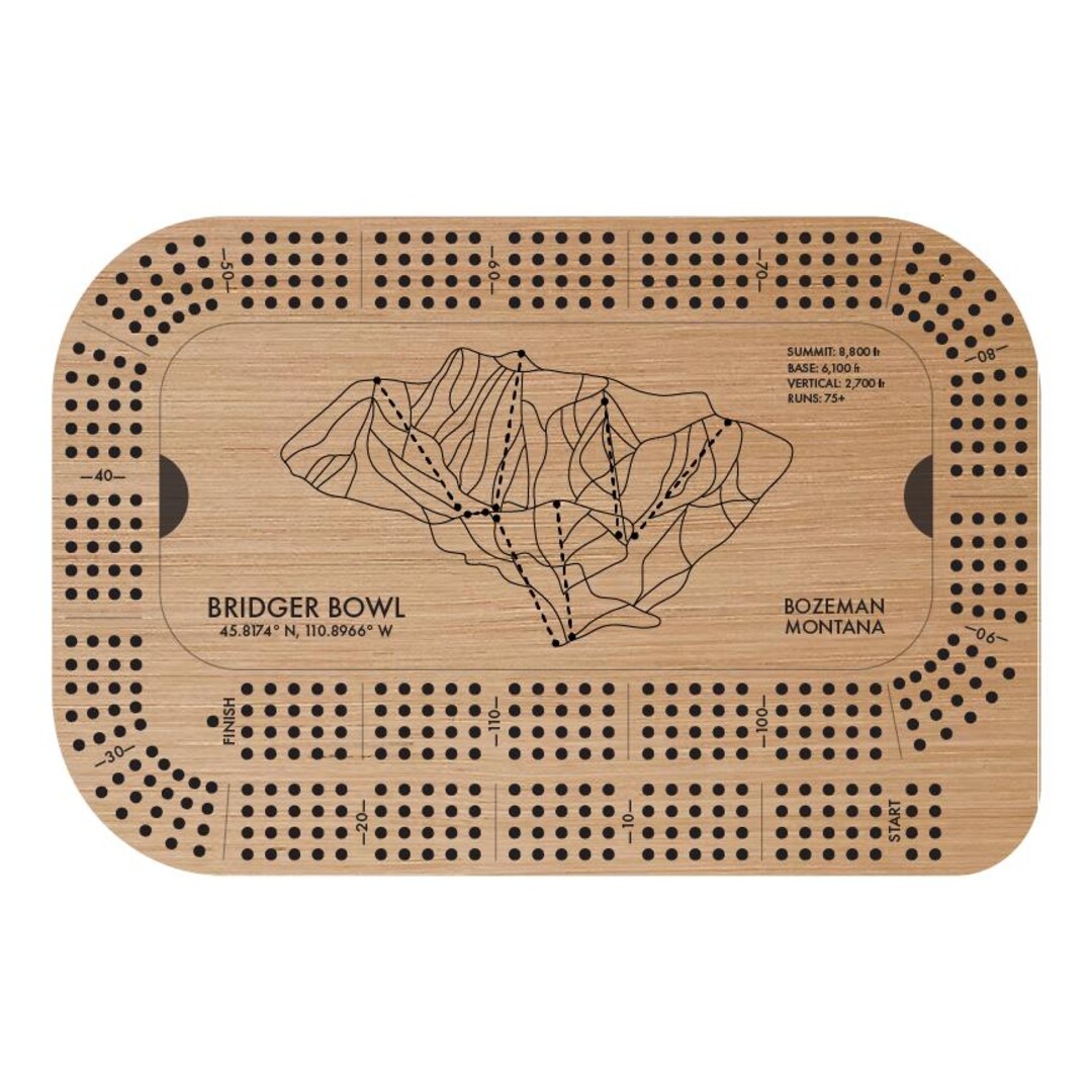Bridger Bowl Cribbage Board (2D) - Etsy