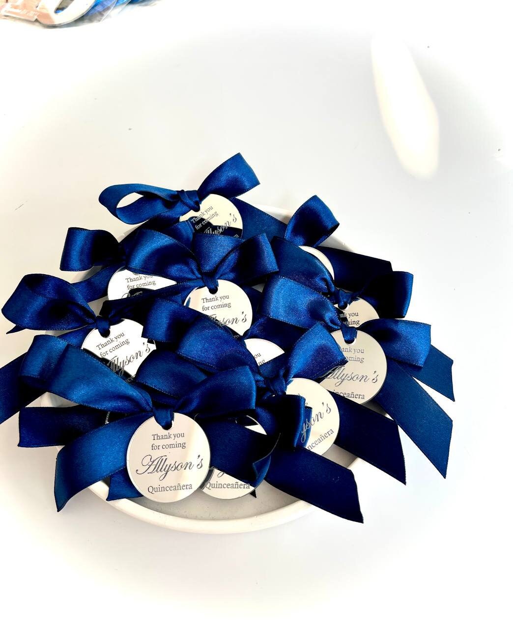 Custom Sweet 16 Tag, Quinceañera Day Tag, Round Tag, Silver Name Tag ...