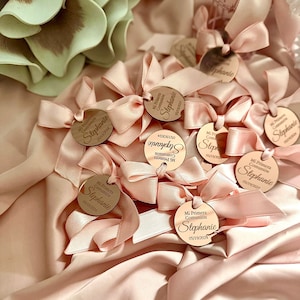Personalized Rose Gold Tag, Custom Baptism Day Tag, Custom Name Tag ...