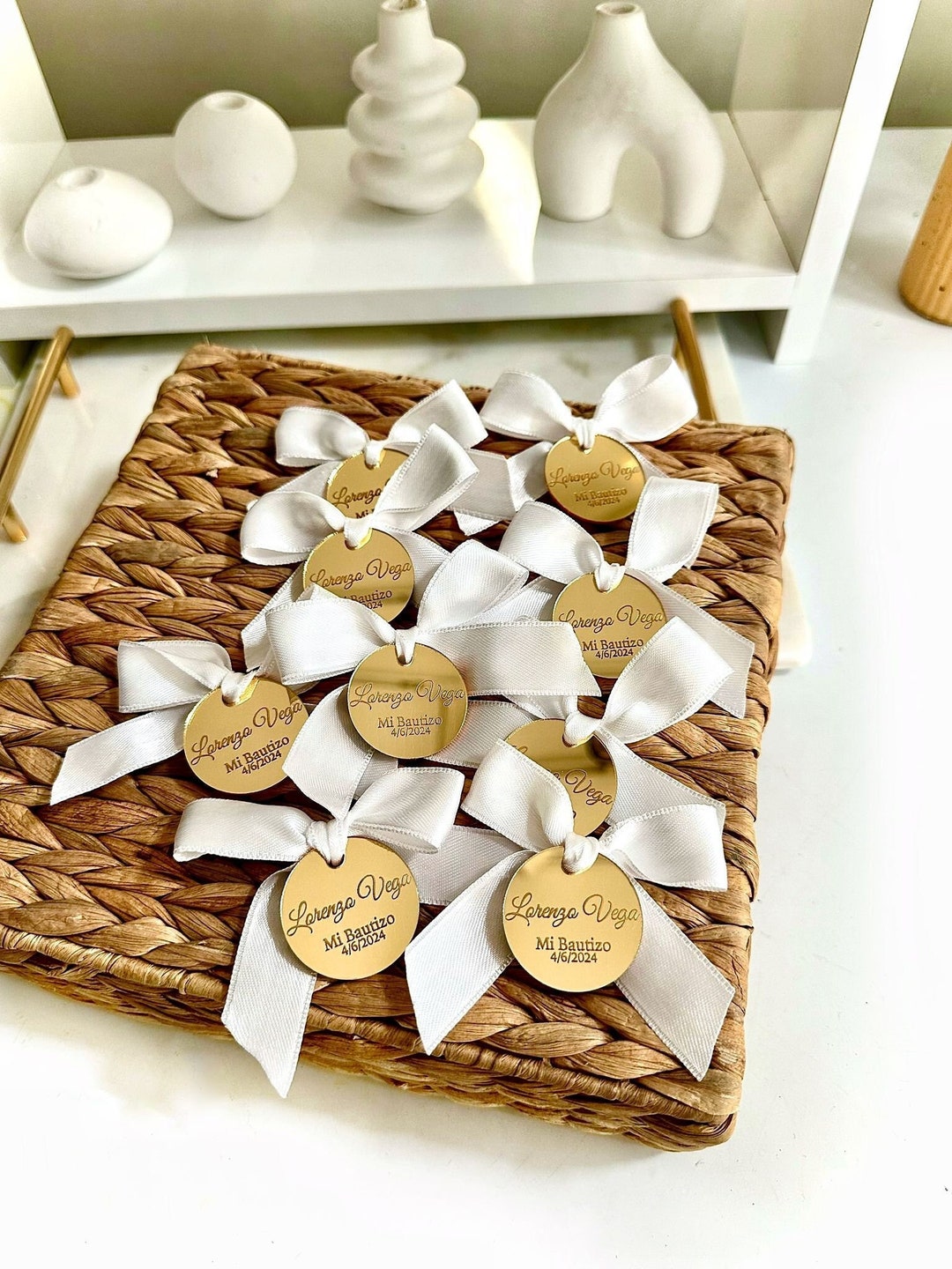 Custom Gold Wedding Day Tag, Christmas Acrylic Tag, Couple Name Tag ...