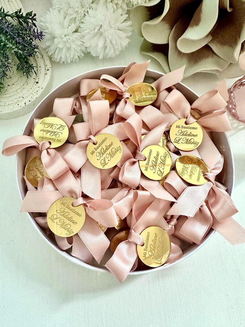 Custom Baby Shower Tag, Confirmation Tag, Round Baby Shower Tag, Soft ...