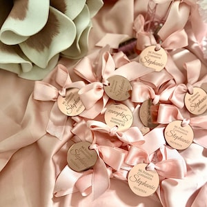 Personalized Rose Gold Tag, Custom Baptism Day Tag, Custom Name Tag ...