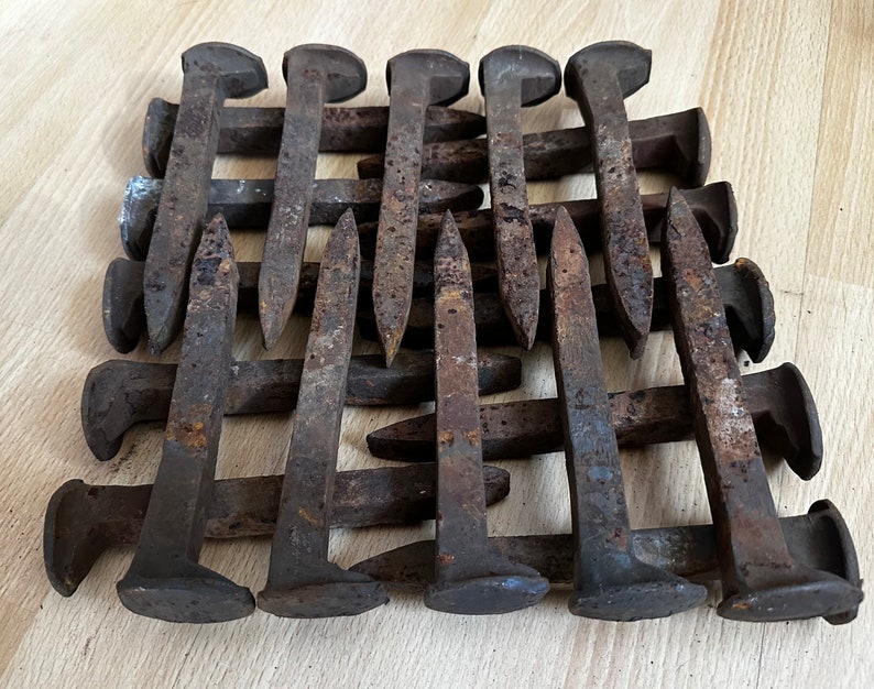 Railroad Spikes/nails - Great for Crafts, Blacksmithing, Etc. (10/25/50 ...