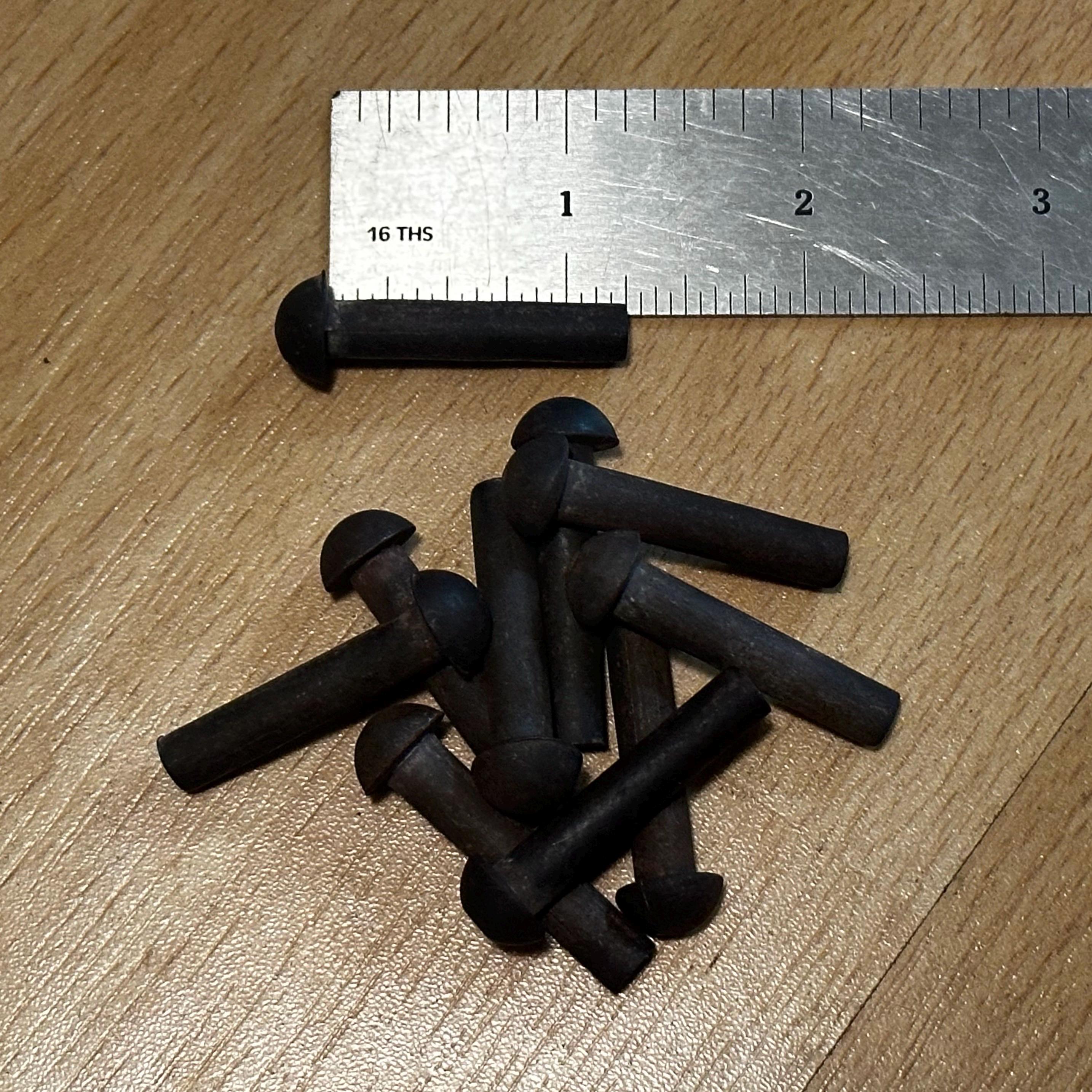 10/25/50pc. Antique Steel Annealed Button Head Rivets - 1/4” Diameter ...