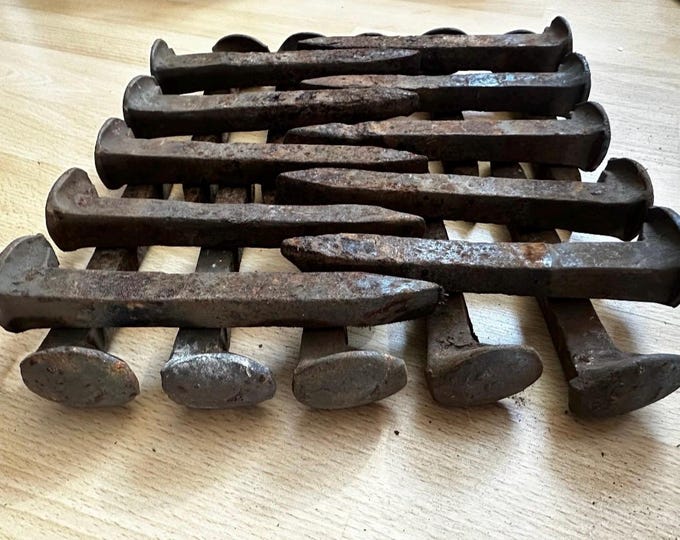 Set of Two, Antique Iron Window Sash Weights, LISTER 6 Lb. Window ...