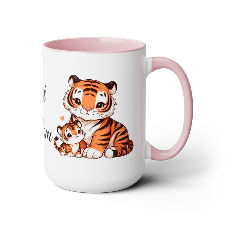 Best Mom Cute Tigers Two-tone Coffee Mugs 15oz, Special Mothers Day ...