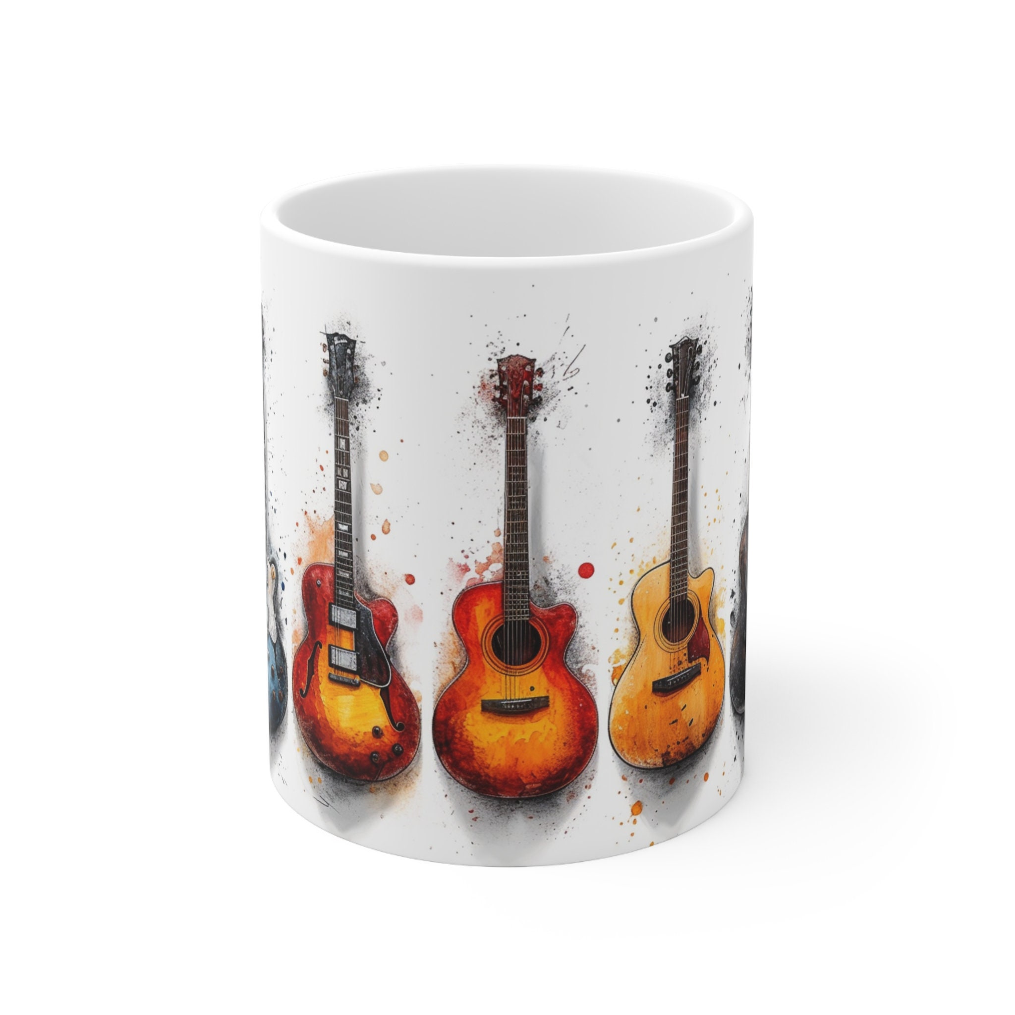 Guitar Mug 11oz, Guitar Lover, Gift for Him, Music Mug, Gitarristen ...