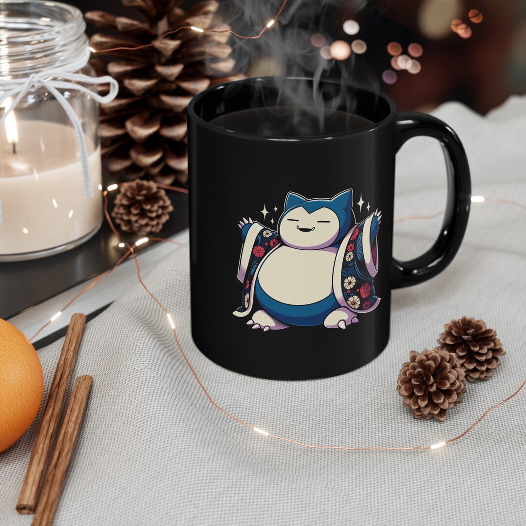 Japanese Snorlax Ceramic Mug, Pokemon Fan Gift (11oz) - Etsy