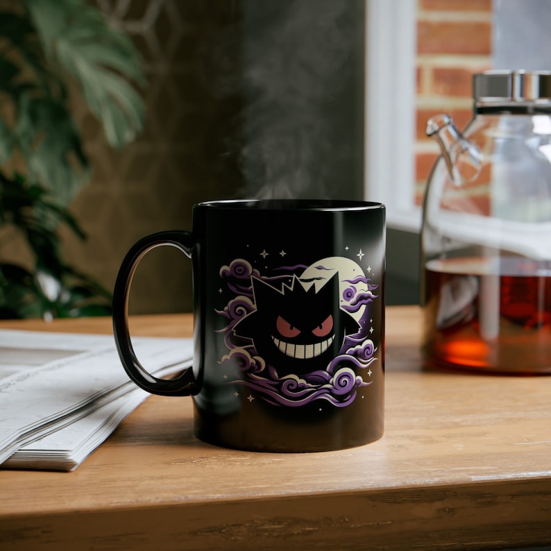 Japanese Gengar 11oz Black Mug, Perfect Gift for Him or Her, One of a ...