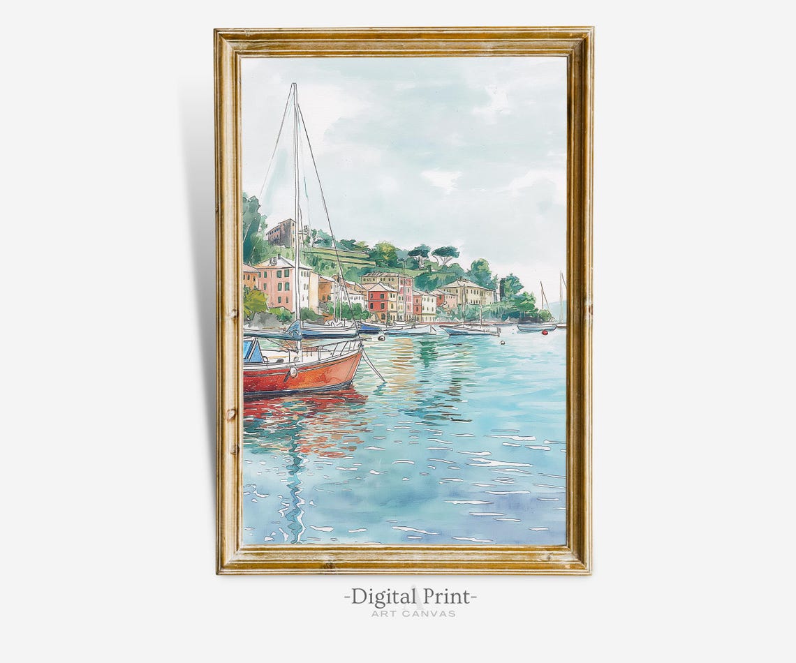 Printable Watercolor Italy Painting I Neutral Wall Art I Vintage ...