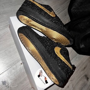 Mens Black Glitter & Coloured Nike Tick Custom Airforce1s - Etsy