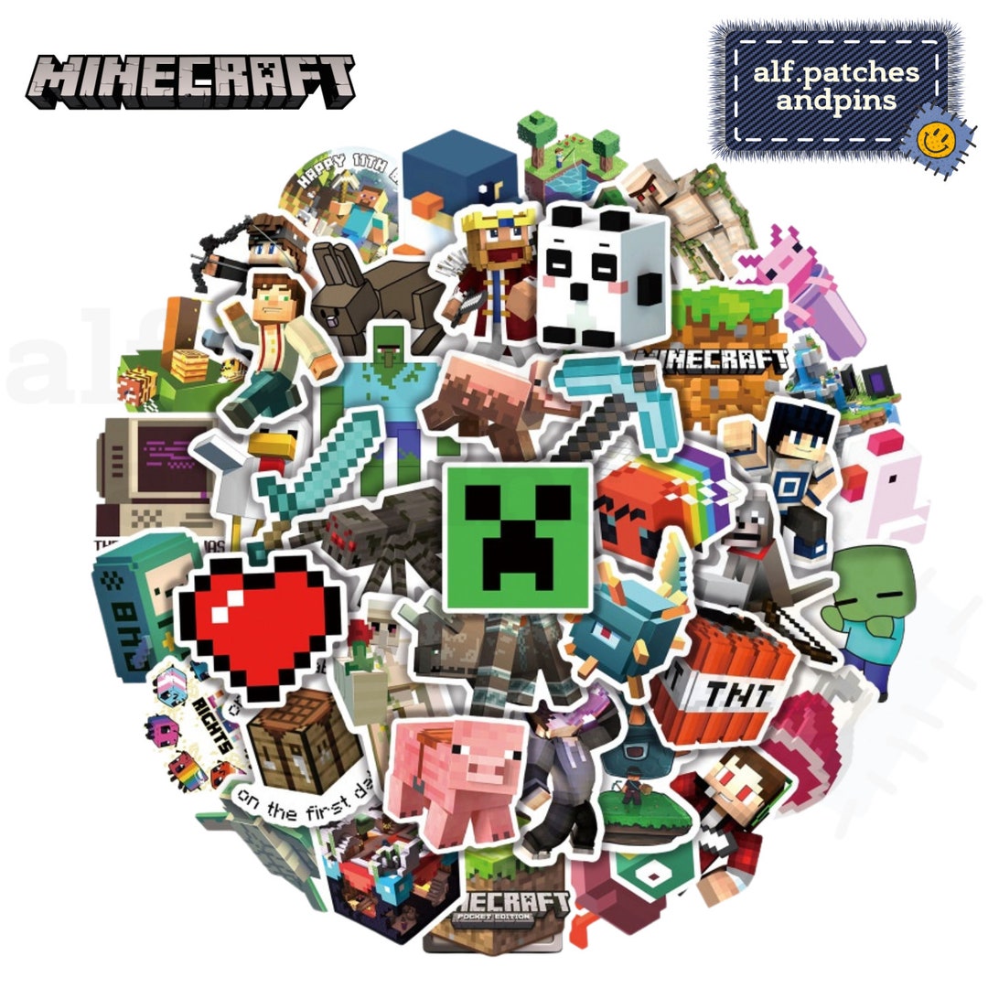 Minecraft Steve Creeper Mojang Notch Gaming Children's Sticker / Decal ...