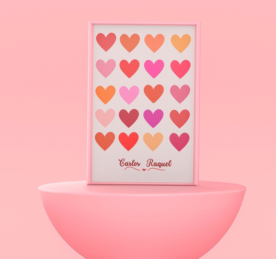 Valentine's Day Gift / Valentine's Day Decor / Wall Art / Pink Art ...