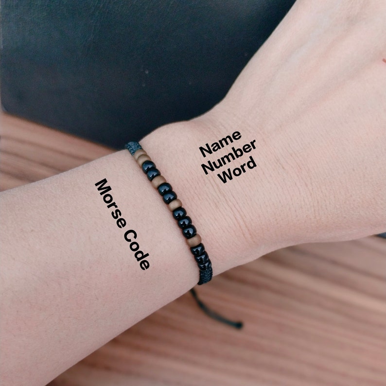 Custom Morse Code Bracelet, Personalized Matching Morse Code Bracelet ...