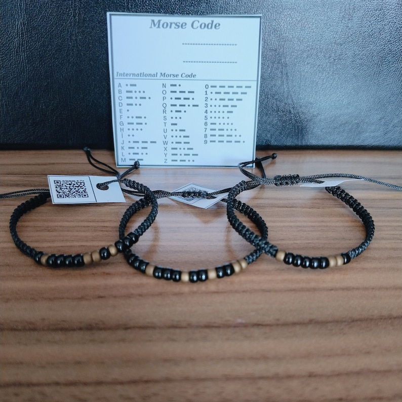 Custom Morse Code Bracelet, Personalized Matching Morse Code Bracelet ...