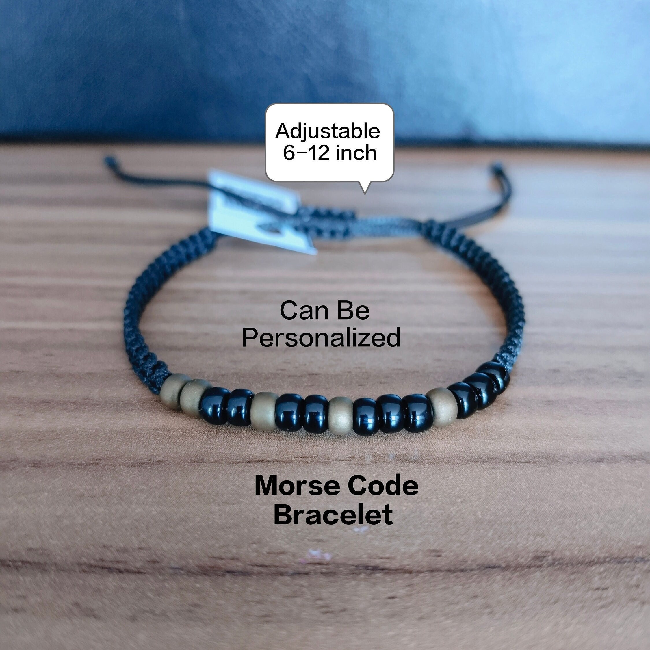 Custom Morse Code Bracelet, Personalized Matching Morse Code Bracelet ...