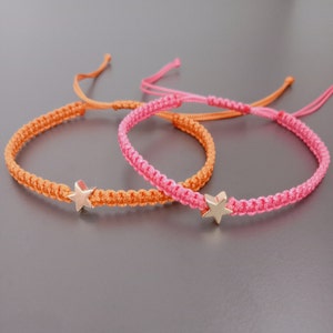 Set of 2 Personalized Star and Moon Bracelet: Custom Matching Couple ...