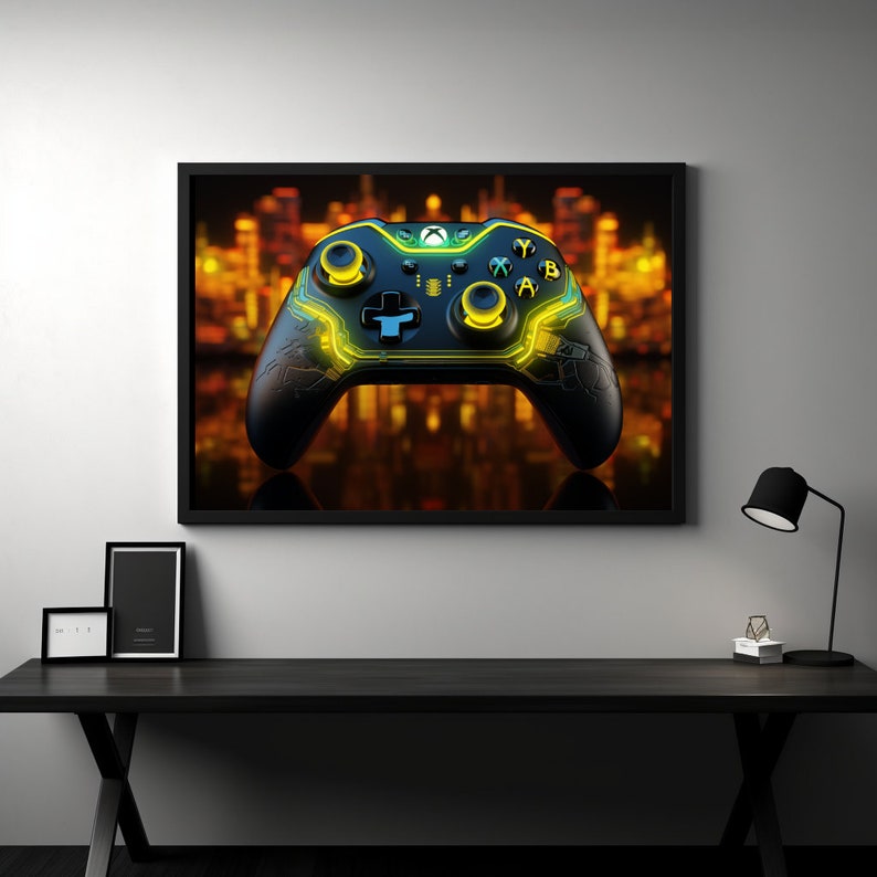 Printable Xbox Controller Digital Wall Art Decor, Gaming Print, Gaming ...