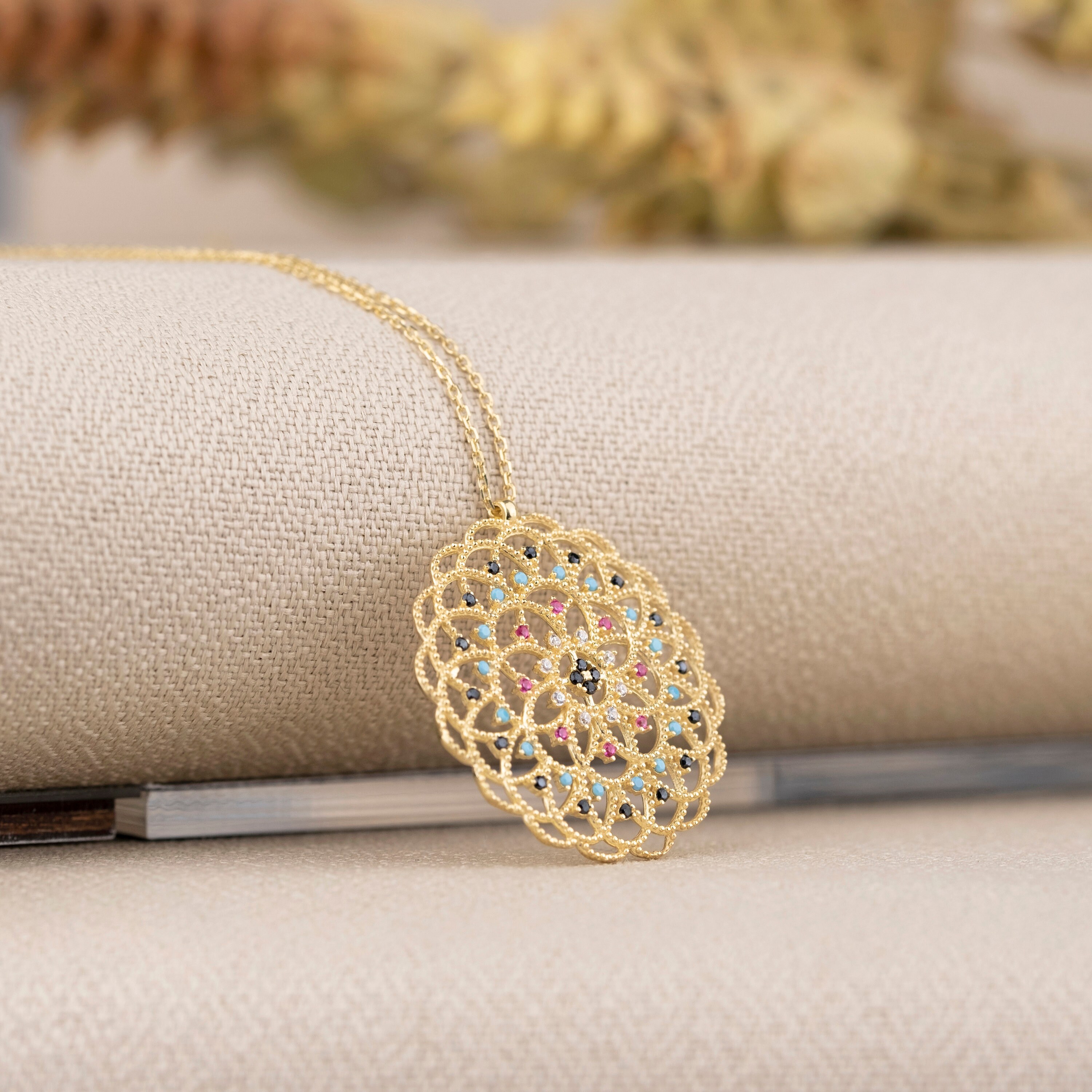 Silver Cycle of Life Necklace, Flower of Life Pendant, Geometric Symbol ...