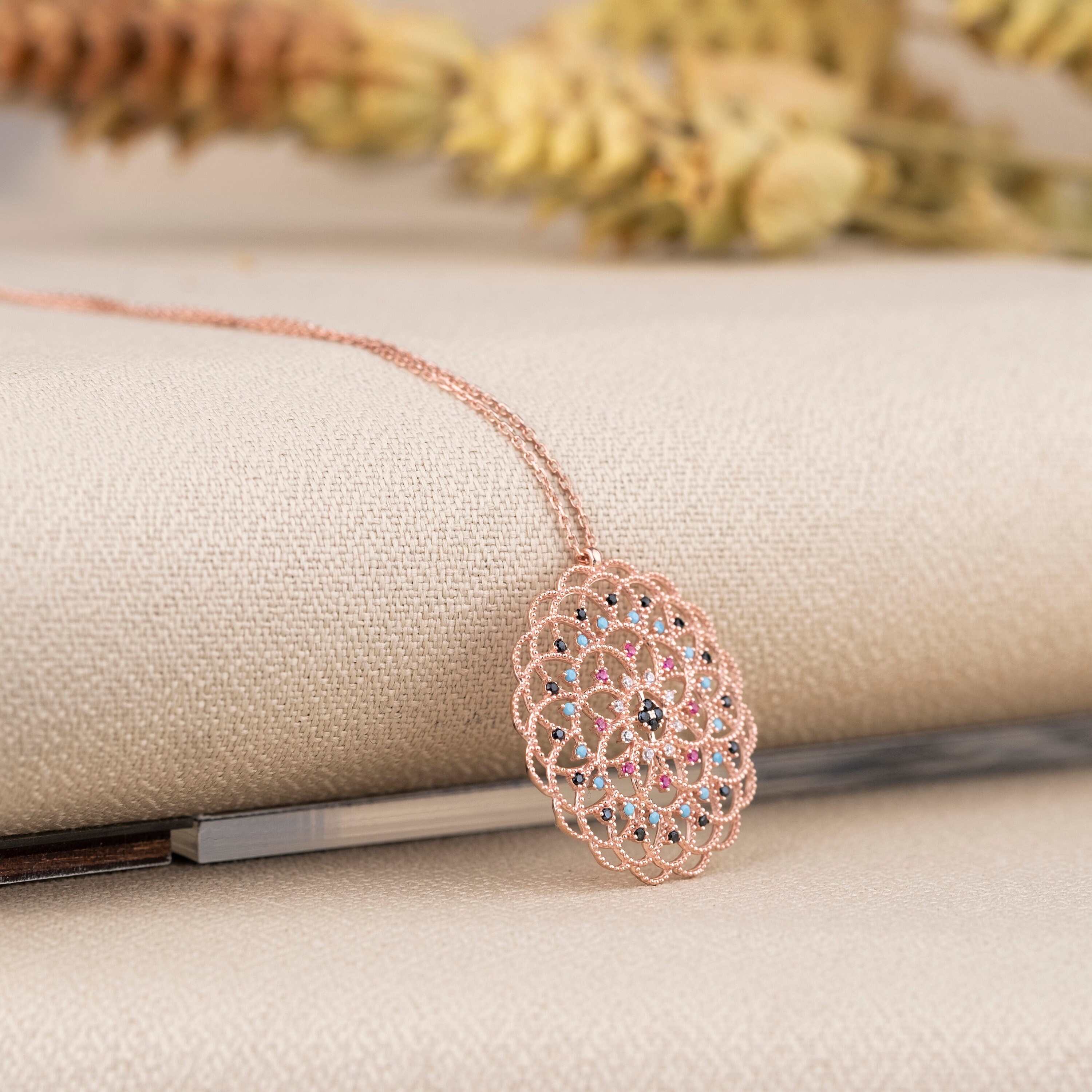 Silver Cycle of Life Necklace, Flower of Life Pendant, Geometric Symbol ...